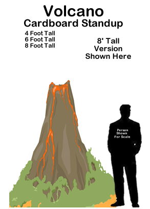 Volcano Cardboard Cutout Standup Prop - Dino Rentos Studios, INC.