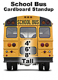 School Bus Cardboard Cutout Standup Prop - Dino Rentos Studios, INC.