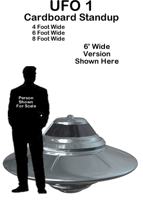 UFO 1 Cardboard Cutout Prop - Dino Rentos Studios, INC.