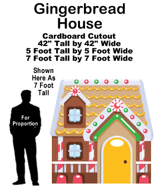 Gingerbread House Cardboard Cutout Standup Prop - Dino Rentos Studios, INC.