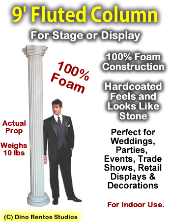 9-Feet Fluted Column - Dino Rentos Studios, INC.