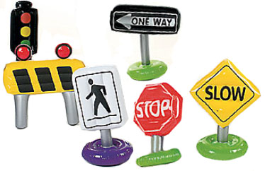 Inflatable Traffic Sign Props - Dino Rentos Studios, INC.