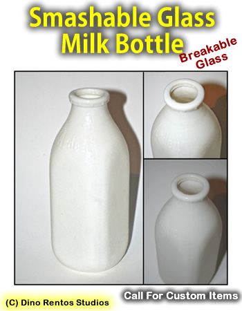 Vintage Dairy Milk Bottle Smashable Prop - Dino Rentos Studios, INC.