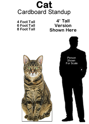 Cat Cardboard Cutout Standup Prop - Dino Rentos Studios, INC.