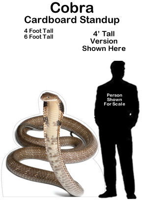 Cobra Cardboard Cutout Standup Prop - Dino Rentos Studios, INC.