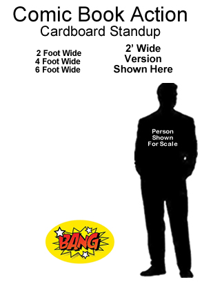 Comic Book Actions Cardboard Cutout Standup Prop - Dino Rentos Studios ...
