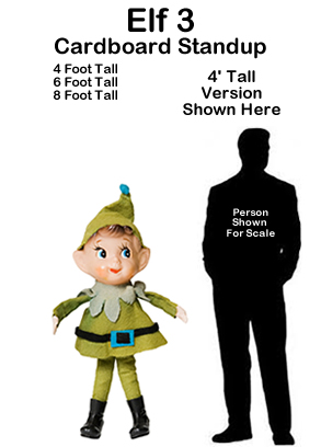 Christmas Elf 3 Cardboard Cutout Standup Prop - Dino Rentos Studios, INC.