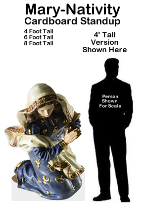 Mary - Nativity - Cardboard Cutout Standup Prop - Dino Rentos Studios, INC.