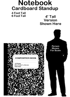 Notebook Cardboard Cutout Standup Prop - Dino Rentos Studios, INC.