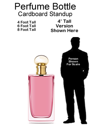 Perfume Bottle Cardboard Cutout Standup Prop - Dino Rentos Studios, INC.