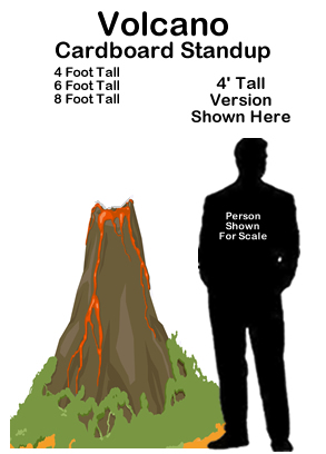 Volcano Cardboard Cutout Standup Prop - Dino Rentos Studios, INC.