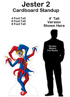 Jester 2 Cardboard Cutout Standup Prop - Dino Rentos Studios, INC.