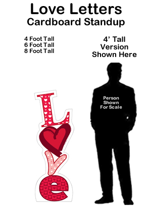 Stacked LOVE Letters Cardboard Cutout Standup Prop - Dino Rentos ...