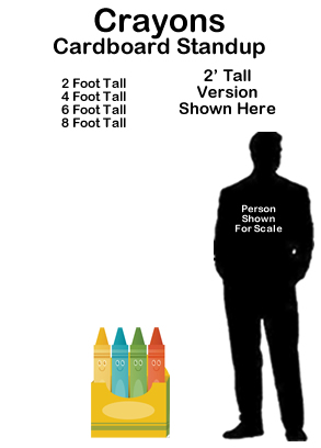 Belt Organizers Giant 80-Inch Crayons Cardboard Cutout - Life Size ...
